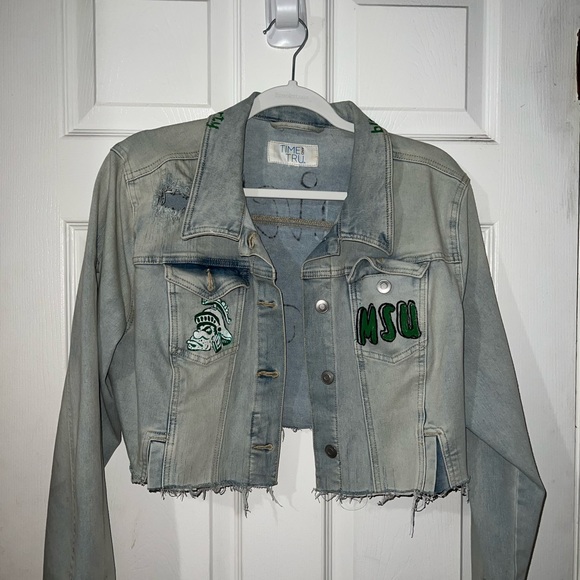 Jackets & Coats | Msu Hand Painted Jean Jacket | Poshmark